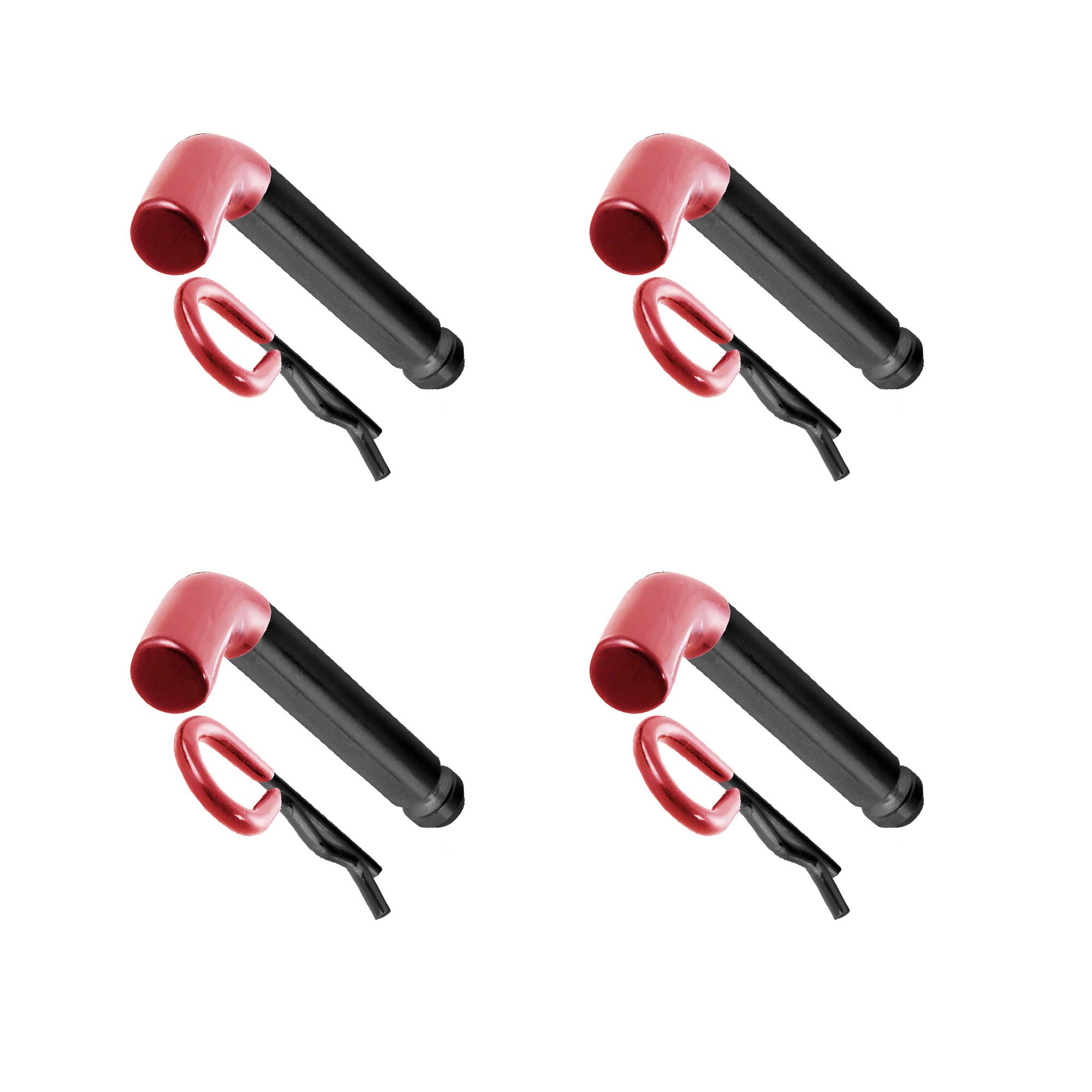 TOPSKY TS2101R Trailer Hitch Pin & Clip, 5/8 Inch Pin Diameter, Fits 2 Inch Receiver (Black & Red)