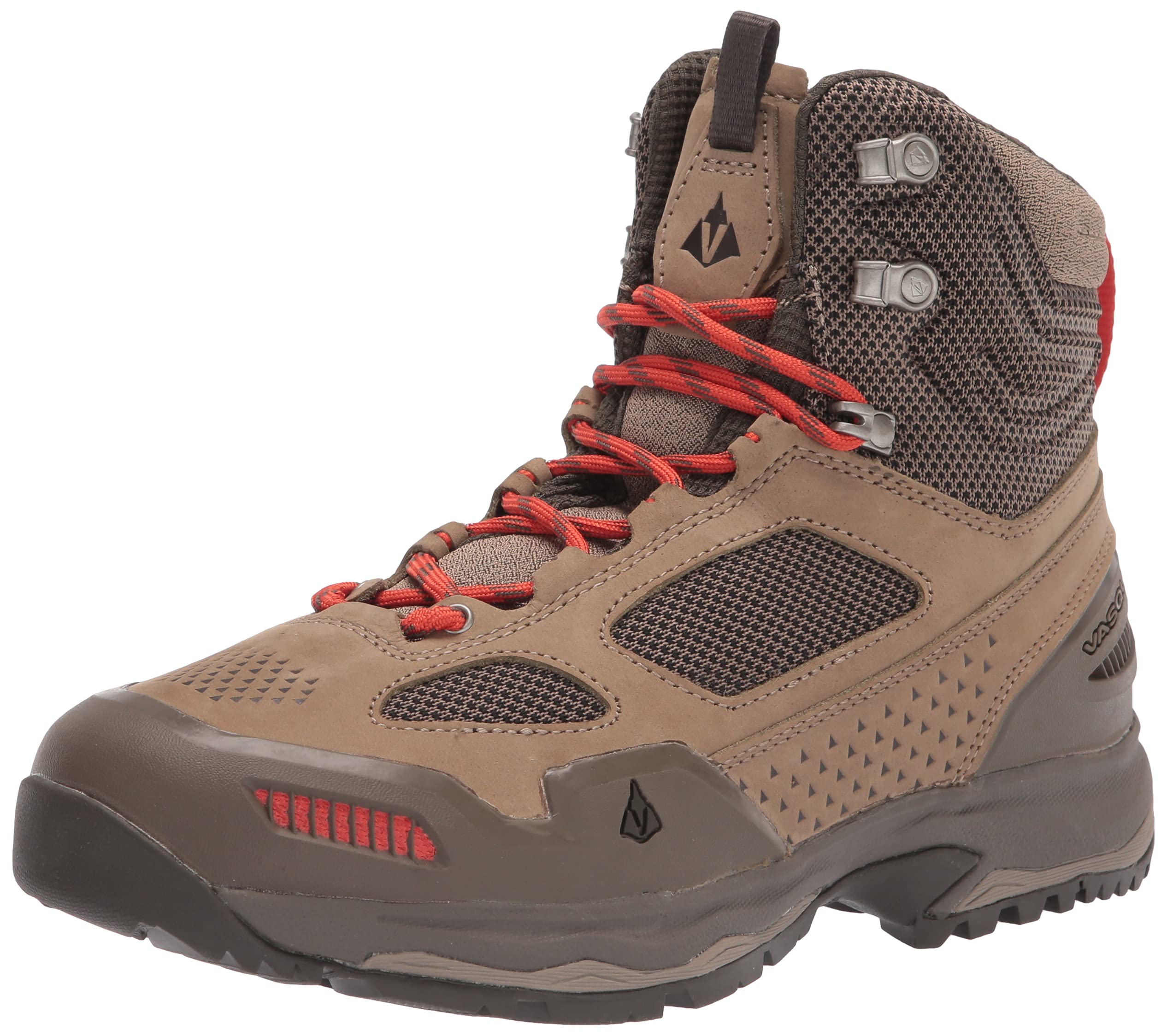Vasque Women's Breeze at Mid Hiking Shoe, Brindle/Red Clay, 7.5 Wide