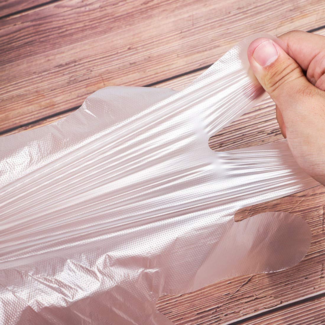 TOPtoper 500 Pack PE Clear Food Service Gloves for Food Prep Kitchen Food Service, Large Size (Large)