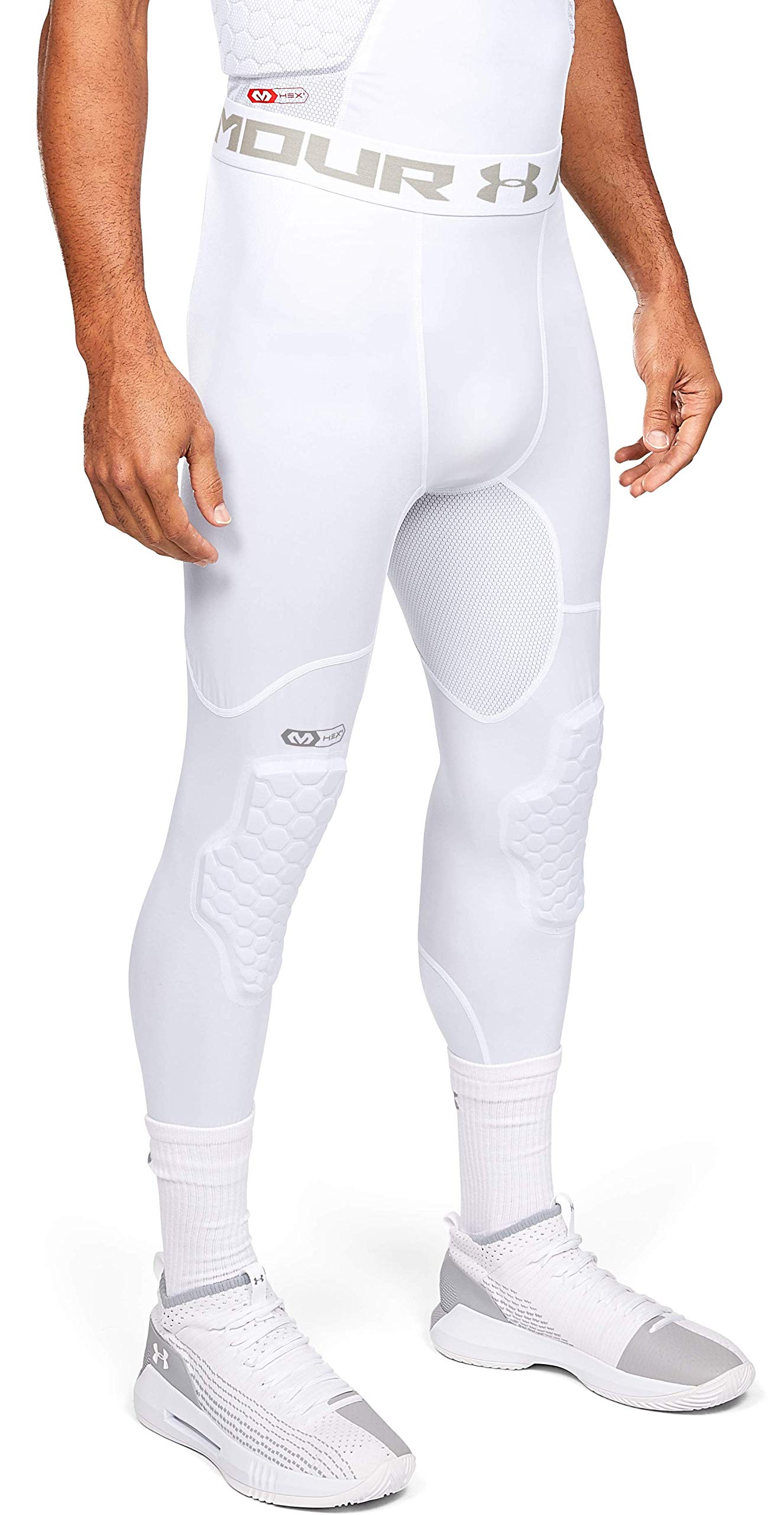 Under Armour Gameday Armour 2Pad 3/4 Tight Bball-WHT,LG