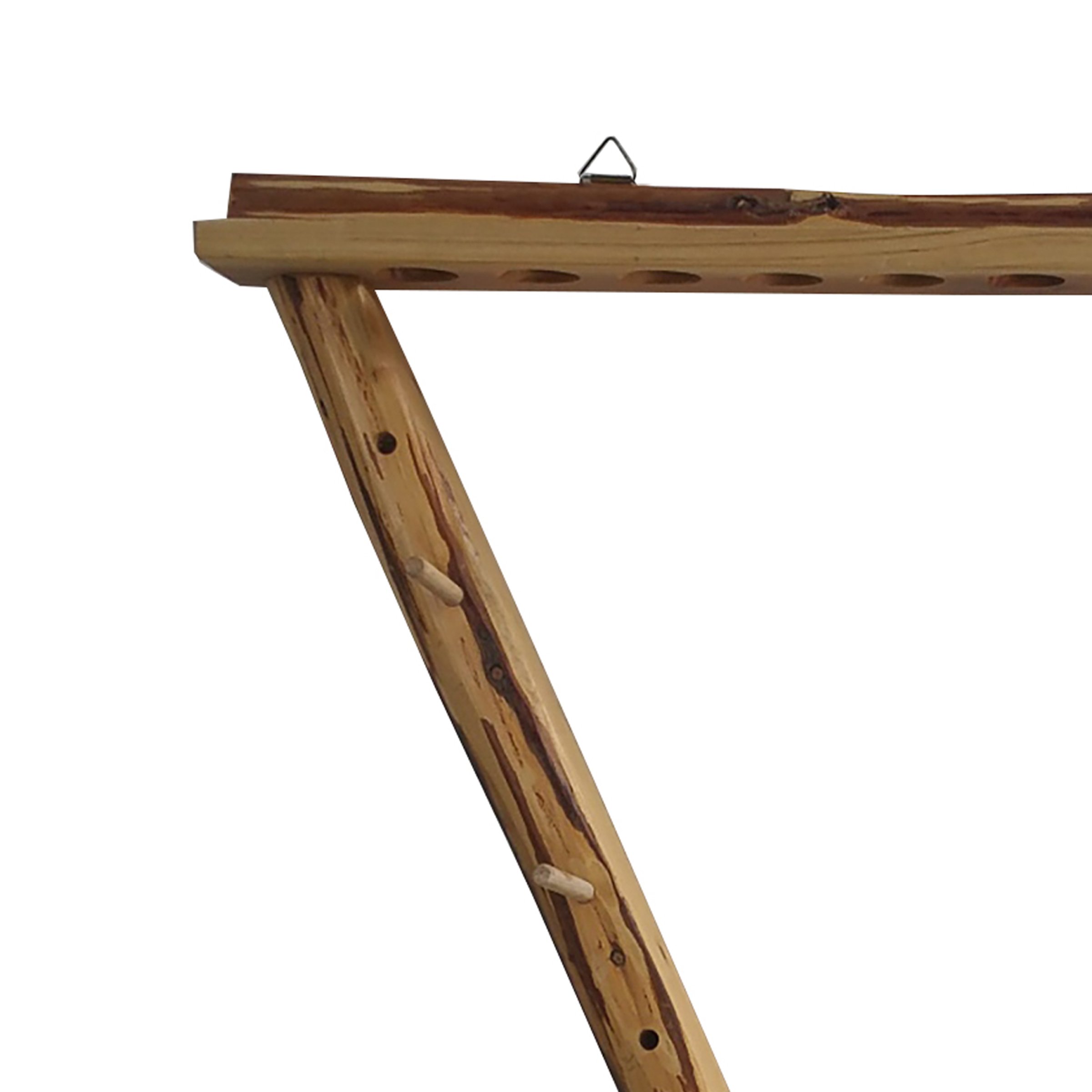 Rush Creek Creations Rustic 2 Compound Bow - 12 Arrow Wall Storage Rack - 5 Minute Assembly - Handcrafted , 31.5β L x 5β W x 32.75β H