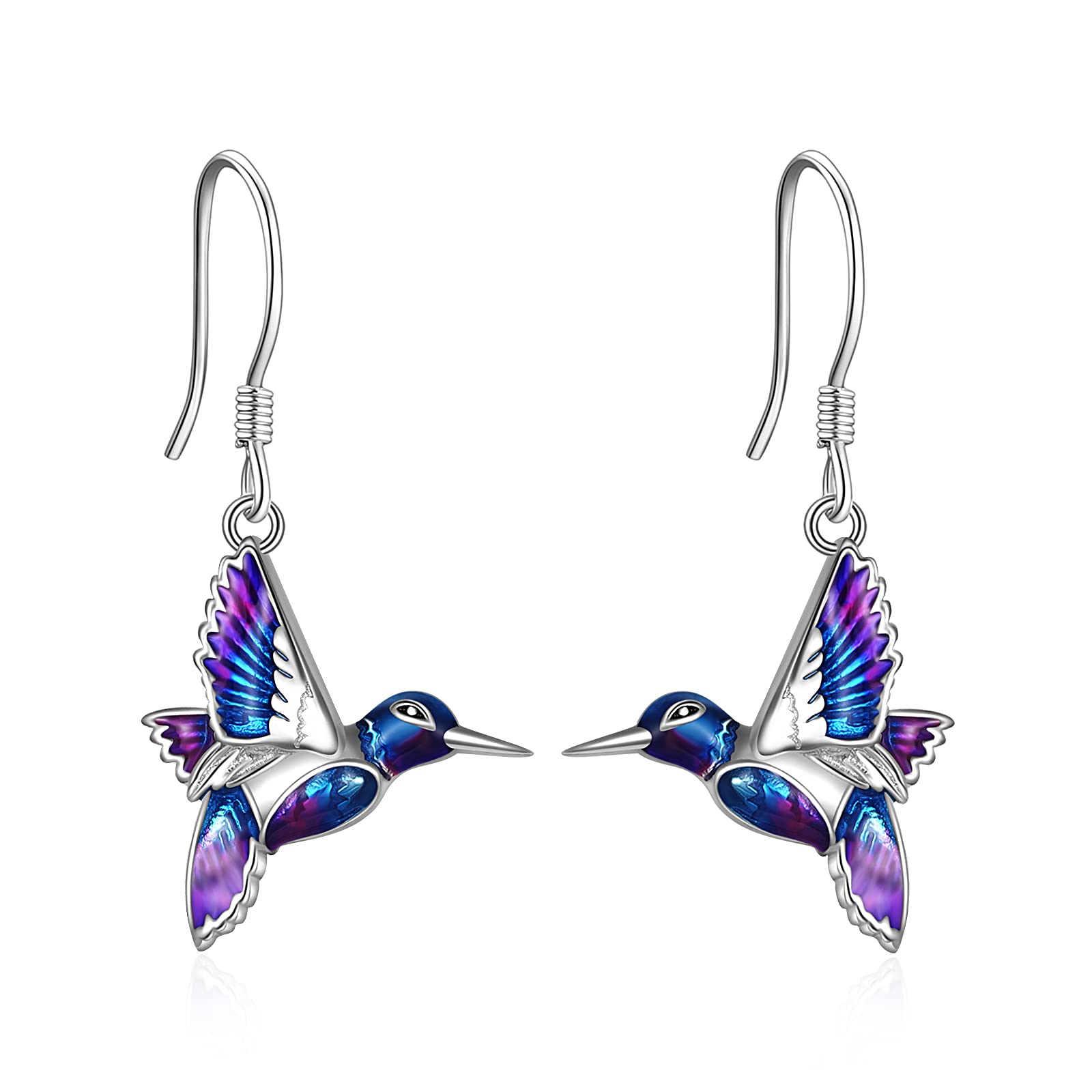 YFN Hummingbird Earrings Bird Dangle Earrings 925 Sterling Silver Jewelry Hummingbird Gifts for Women