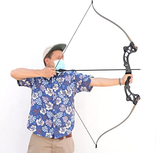 Vogbel 64" Bow and Arrow for Adults Archery Recurve Bow Takedown Survival Bow Archery Set Hunting Longbow Metal Riser Right Hand for Target Shooting Practice(45lb)