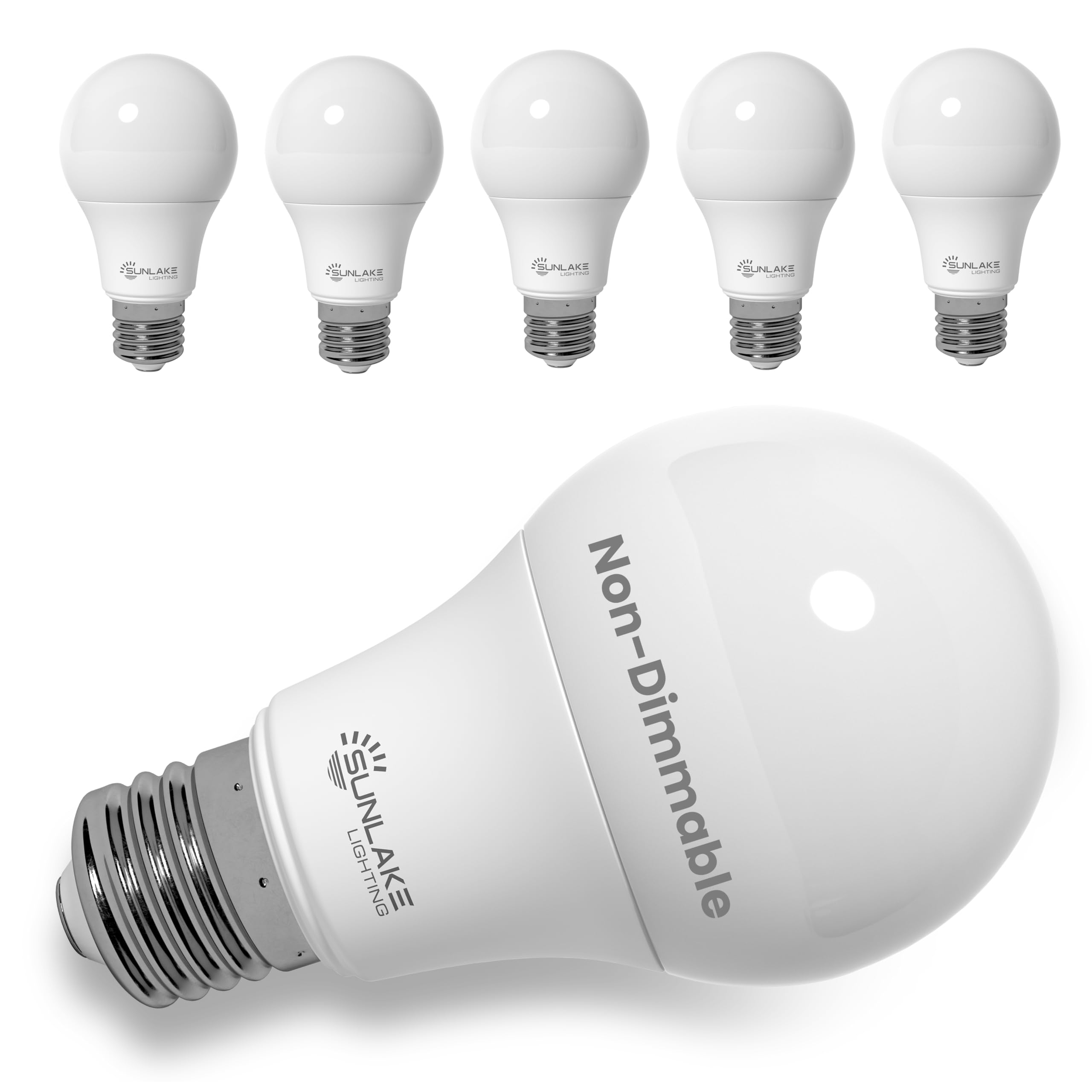 SunLake 10 Pack G25 Light Bulbs 40 Watt Equivalent, 5000K Daylight Dimmable, 450 LUMENS, E26 Base, LED Eye Friendly, Vanity Globe 5 Watt LED Bulbs for Bathroom Makeup Mirror Droplight, Floor lamp