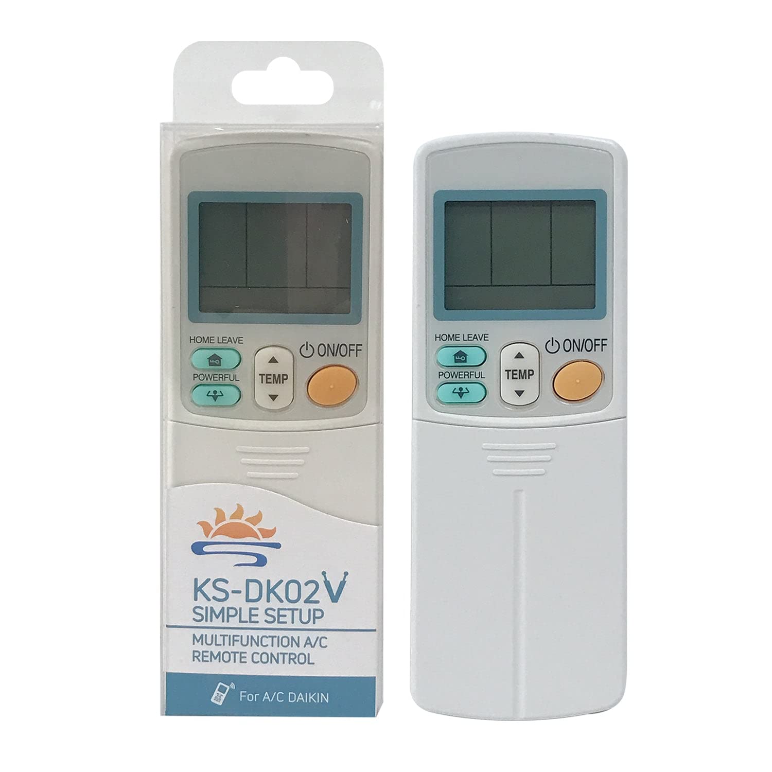 Sealayer KS-DK02V Universal Remote Control Compatible with Daikin Air Conditioner, AC Remote Control with Same Functions as Original
