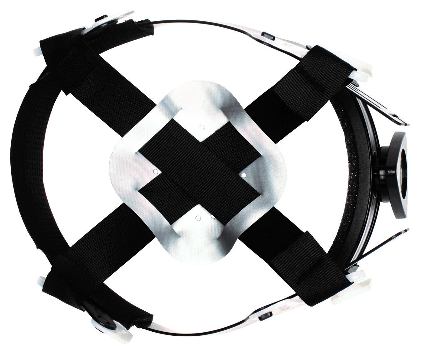 Pyramex Ridgeline Cap Style Hard Hat, 4-Point Ratchet Suspension, Matte White Graphite Pattern