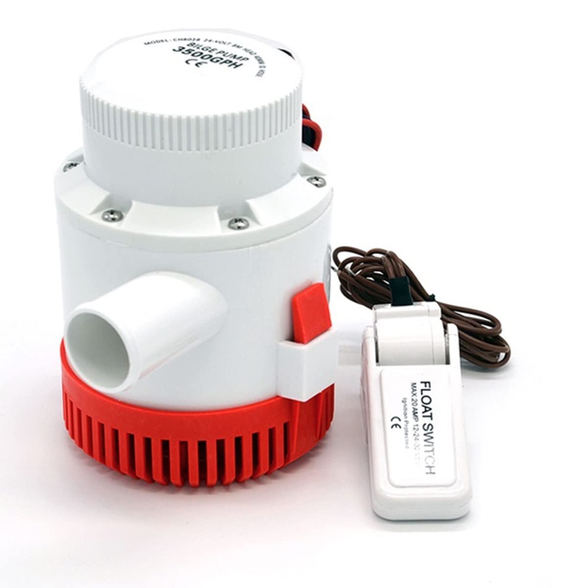 XuuSHA Hand Bilge Pump Dc 12v/24v Bilge Pump Set 3500GPH Electric Water Pump for Boats Bilge Pump Automatic (Voltage : 24V)