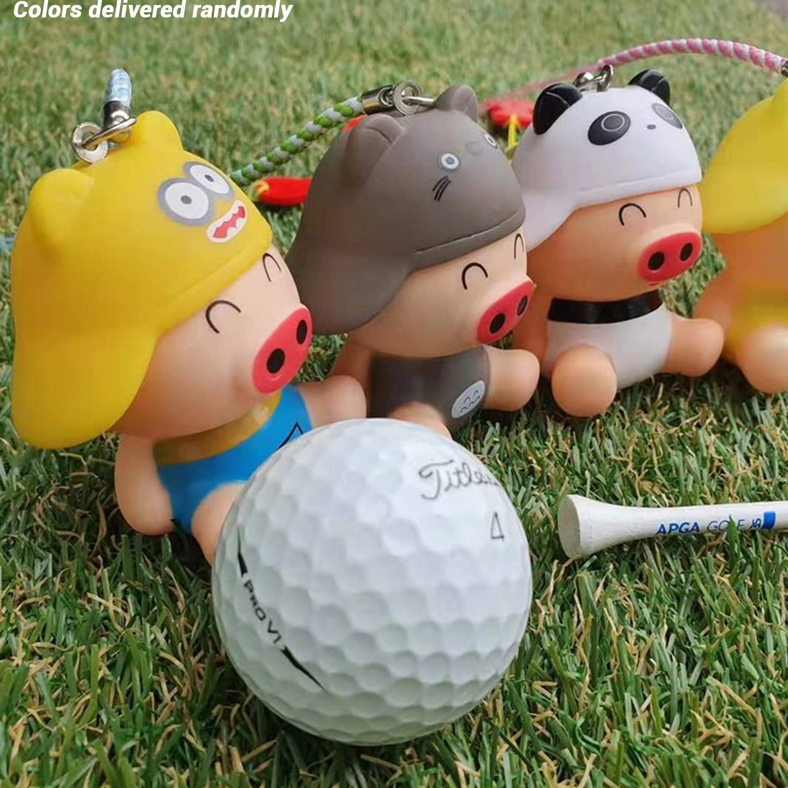 U1-Golf Tee Pig Friends Golf Tee Hanger 4 Types 1 Set Golf Tee Holder Golf Accessories