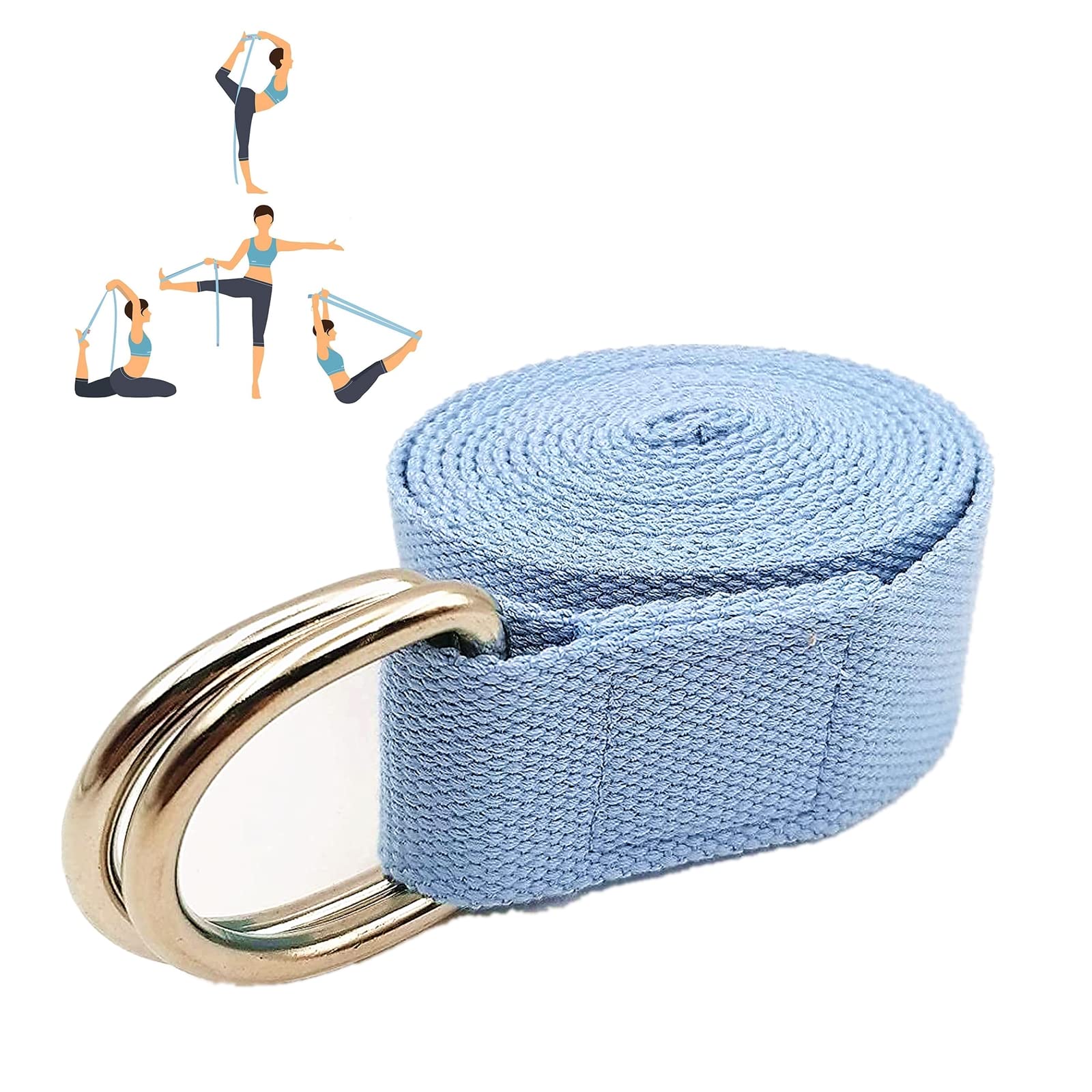 WowDude Non-Elastic Stretch Bands/Yoga Stretch Straps Resistance Exercise Bands for Women Resistance Bands Set for Legs and Butt Exercise & Fitness Accessories-Blue