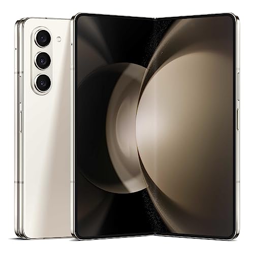 SAMSUNG Galaxy Z Fold5 AI Phone, 512GB Unlocked Android Smartphone, Big 7.6ā Screen for Streaming, Gaming, Dual App View, One-Hand Control, Hands-Free Use, US Version, 2023, Cream