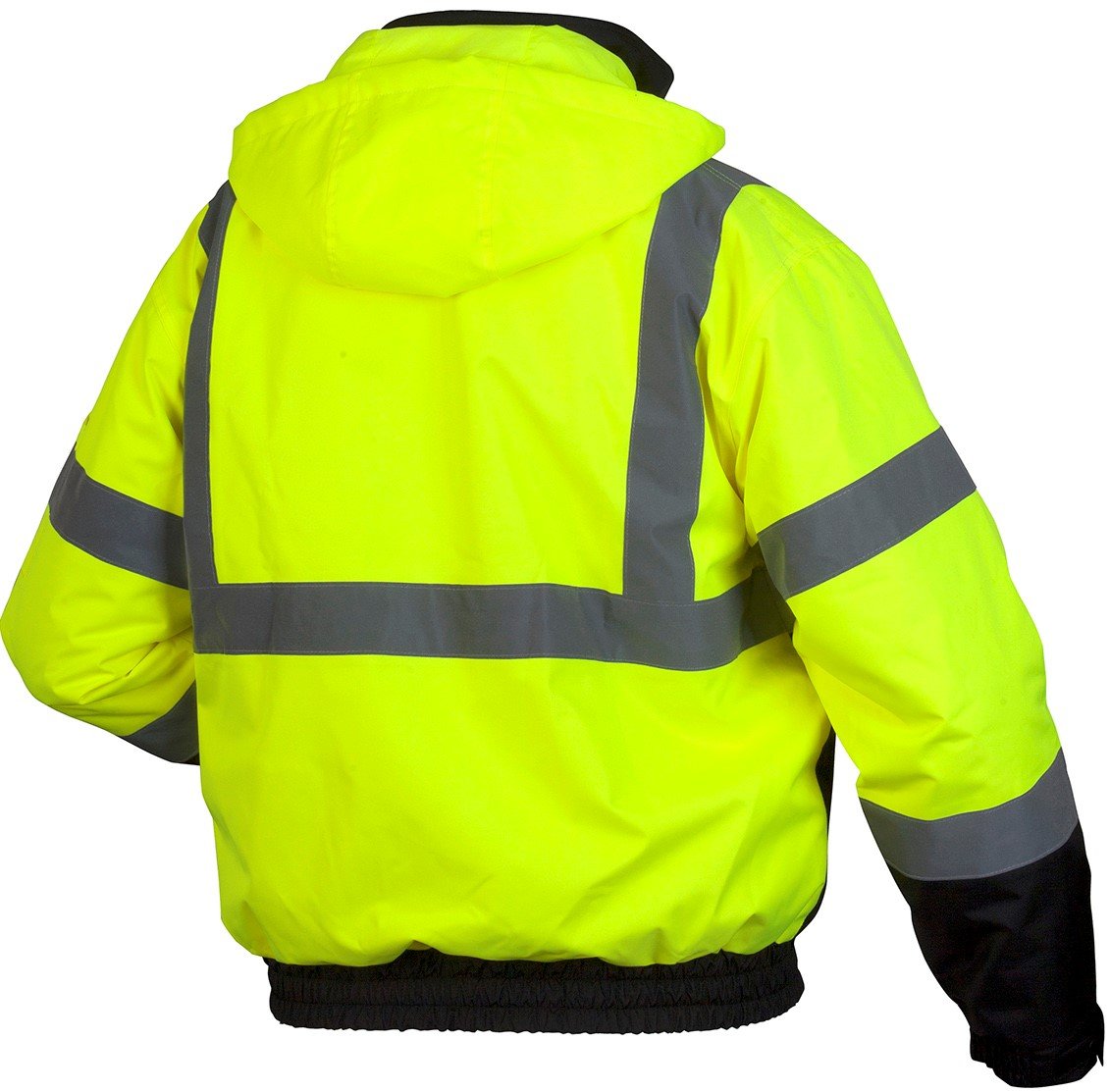 Pyramex RJ31 Series Waterproof Class 3 Fleece Bomber Safety Jacket, Lime, Medium
