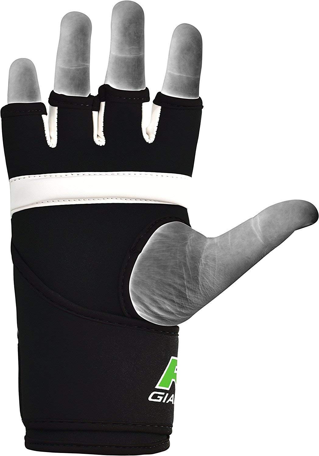 RDX Boxing Hand Wraps Inner Gloves for Punching – Maya Hide Leather Fist Protector Under Mitts - Great for MMA, Muay Thai, Martial Arts, Heavy Bag, Kickboxing, Multi-Purpose Training & Combat Sports