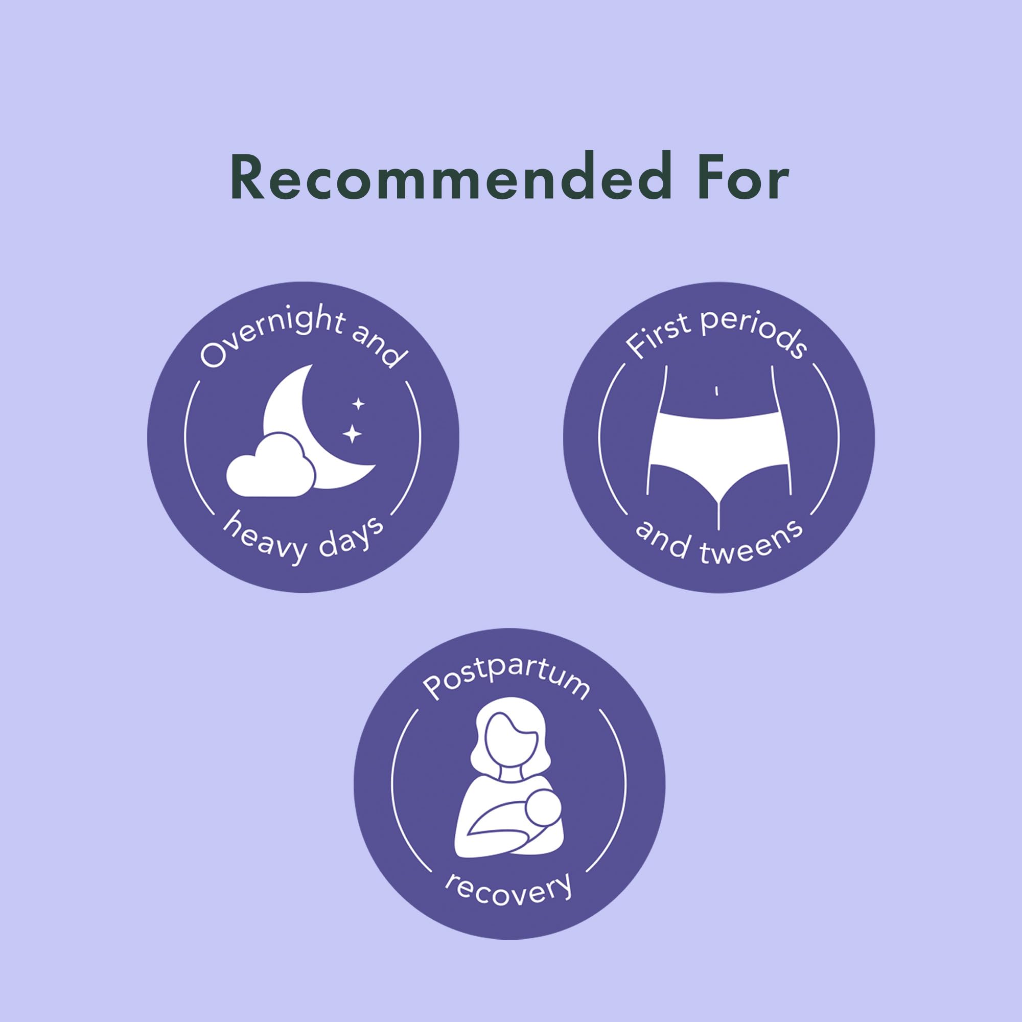 Rael Disposable Underwear for Women, Organic Cotton Cover - Incontinence Pads, Postpartum Essentials, Disposable Underwear, Unscented, Maximum Coverage (Size S-M, 20 Count)