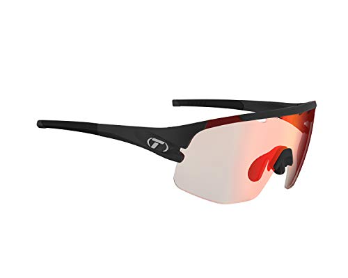 Tifosi Optics Sledge Lite Sunglasses (Matte Black, Clarion Red Fototec)