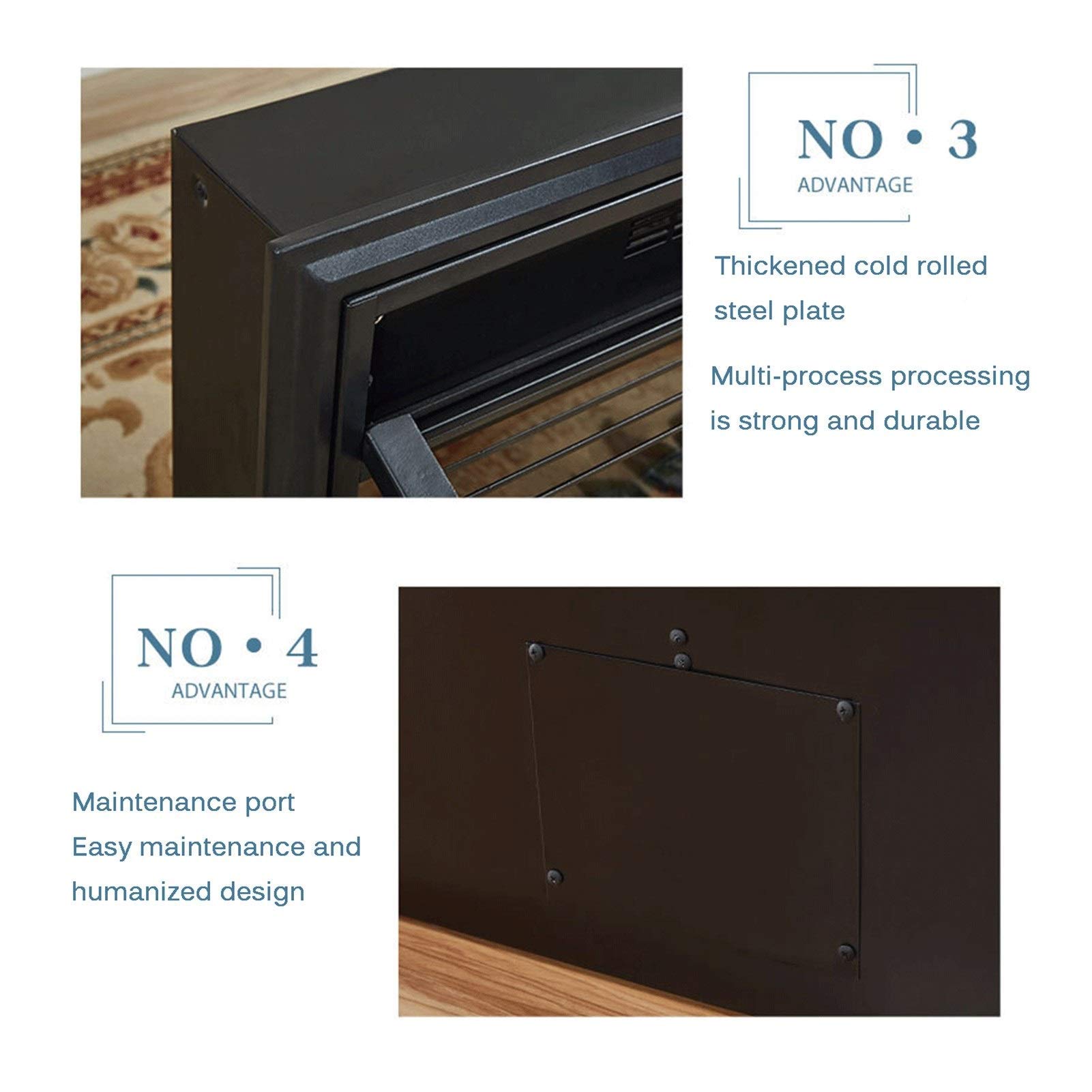 ROLTIN Electric Fireplace Stove Round Arched Arc Decorative Fireplace Core Embedded Simulation Fire Electronic Fireplace Home