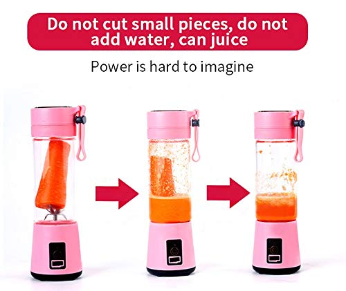 Portable Blender, Personal Mixer Fruit Rechargeable with USB, Mini Blender for Smoothie, Fruit Juice, Milk Shakes.