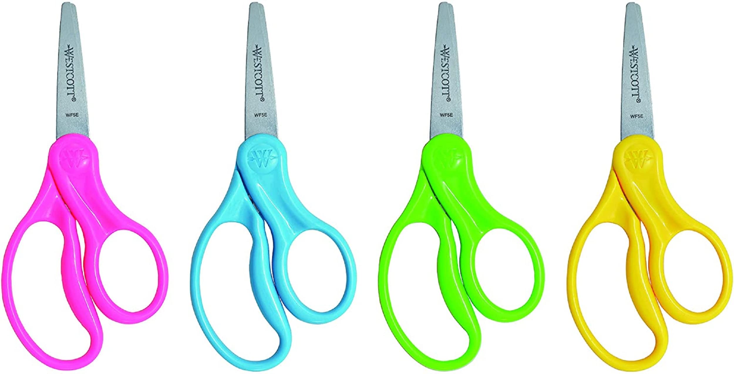 Westcott Right- & Left-Handed Scissors For Kids, 5ββ Pointed Safety Scissors, Assorted, 12 Pack (13141)