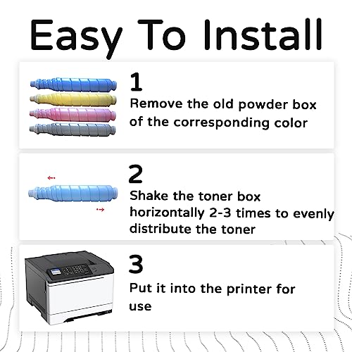 RIOMAN TN627 Toner Cartridge Compatible Replacement for Konica Minolta TN627 to Use with Bizhub C12000 C14000 Toner Printer Black