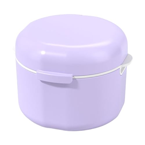 Portable Denture Retainer Case with Double Layer Design for Deep Cleaning and Storage - Food Grade Plastic