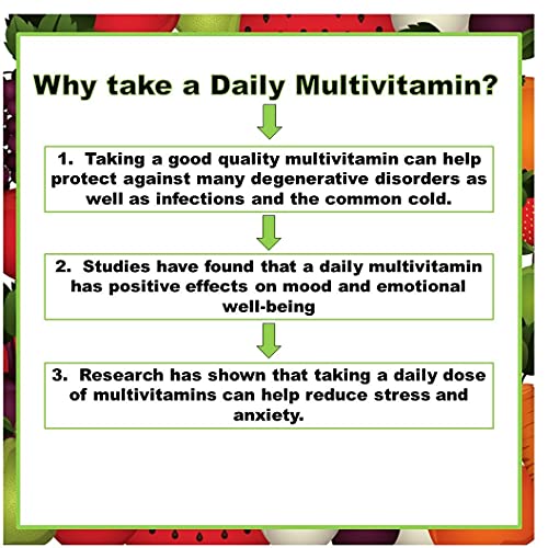 SJJ DEPOT 120 Multivitamin Fruit and Vegetable Liquid Capsules, Loaded Multivitamins, Supplements, Multiple Vitamin has Joint Heart Brain Antioxidants, Daily Women Men Senior Adult Multi Vitamins