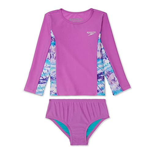 Speedo Girl's Uv Swim Shirt Long Sleeve Rashguard Set