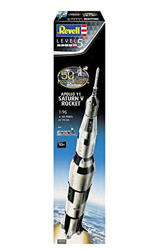 Revell 03704 Apollo 11 Saturn V Rocket Model Kit, White