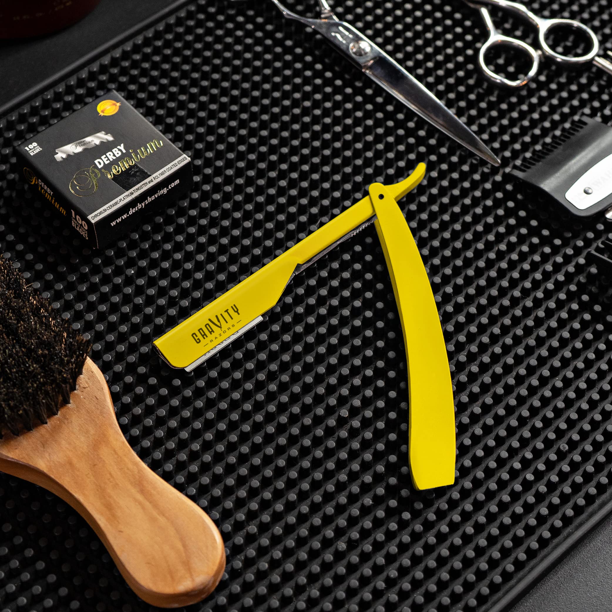 Professional Straight Razor - Ultra Exposed Straight Razor Kit with 10 Gravity Premium Blades, 2mm Exposed ("The OG")