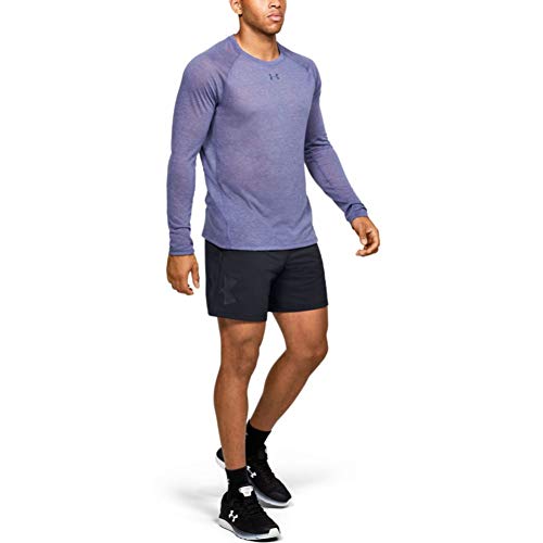 Under Armour Qualifier Speedpocket 7'' Linerless Running Short, Black (001)/Reflective, XX-Large