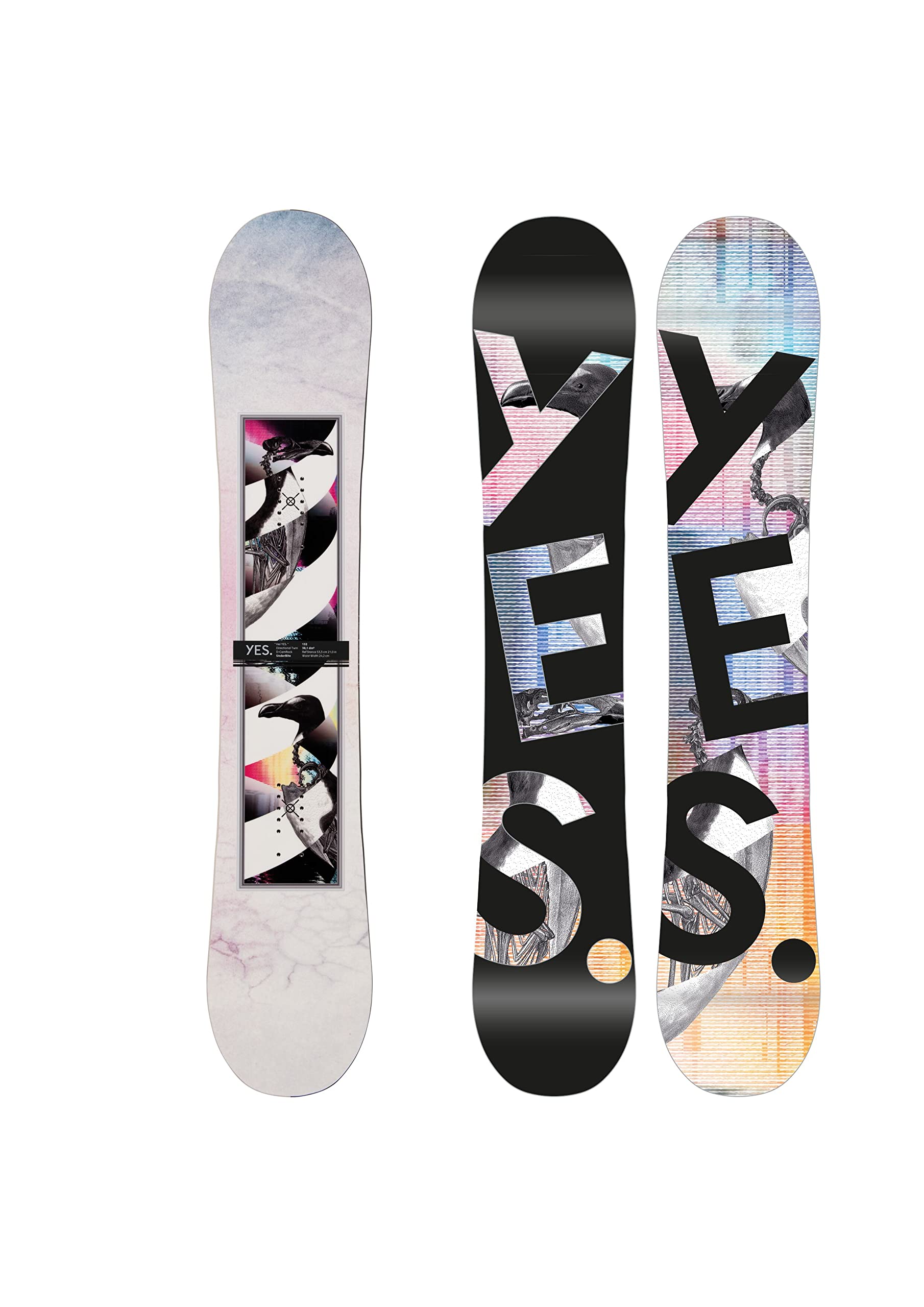 YES. Snowboards Women's Hel YES., Directional Twin, CamRock, 146cm