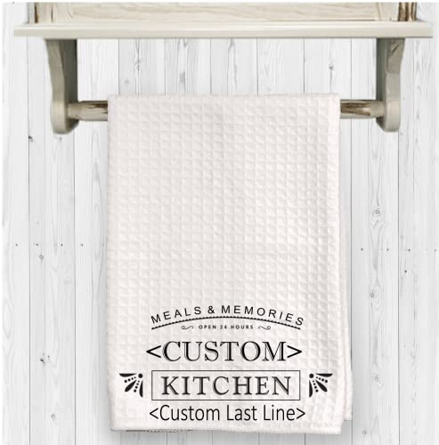 The Creating Studio Custom Kitchen Towel, Personalized Tea Towel, Gift for Her, Housewarming Gift, Shower Gift