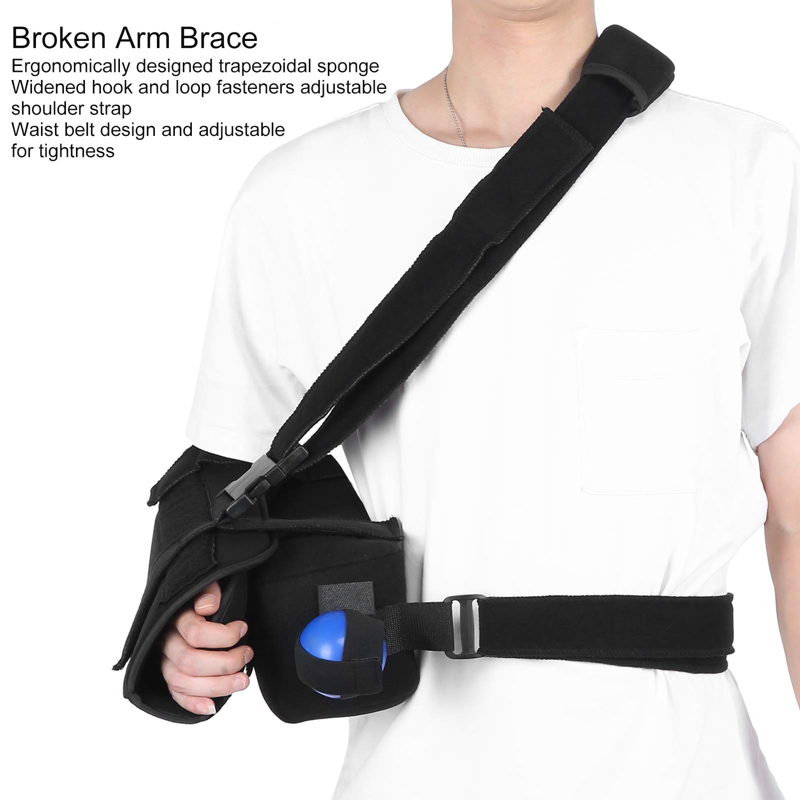WNSC Broken Arm Brace, Portable Arm Sling Shoulder Brace, for Rotator Cuff Injury Repair Shoulder Joint Reduction