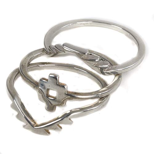 Turquoise Skies TSKIES Skyweaver: Stacker Ring Set (sterling-silver, 9)