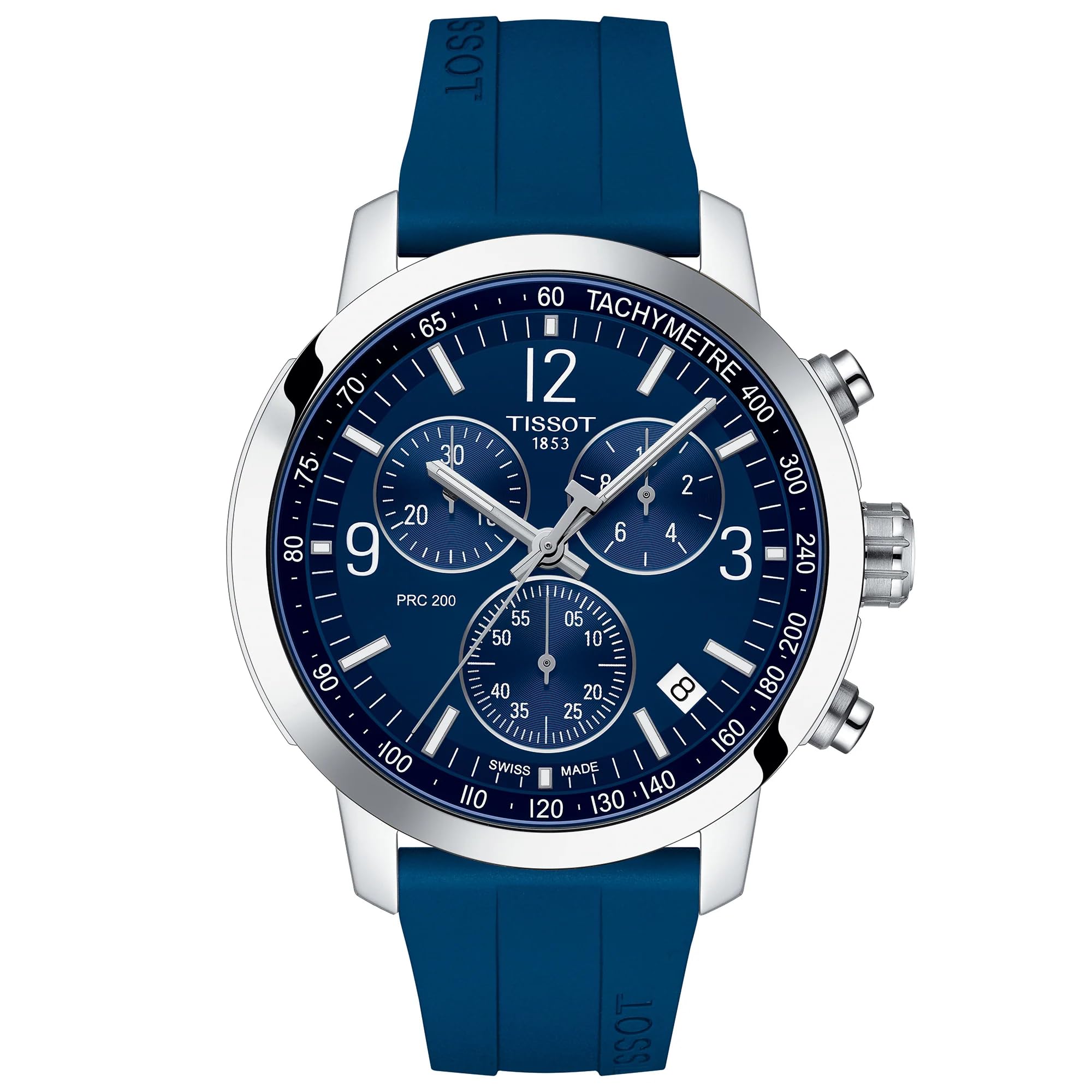 Tissot mens watches PRC 200 GTS QTZ CHR SS SYN BL Arab IND