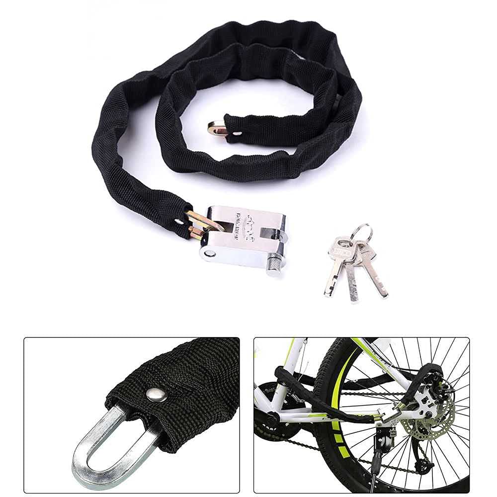 XLDYM Bike Lock Heavy Duty Bike Chain Lock Motorcycle Chain Locks The 0.6 inch Square Lock is Suitable for Motorcycles and Bicycles-4.26(ft 130cm