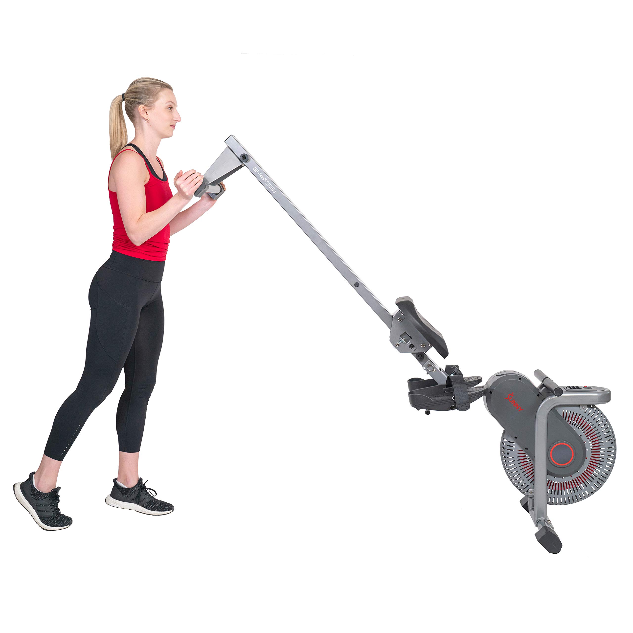 Sunny Health & Fitness Air Fan Rowing Machine Ergometer - SF-RW520050