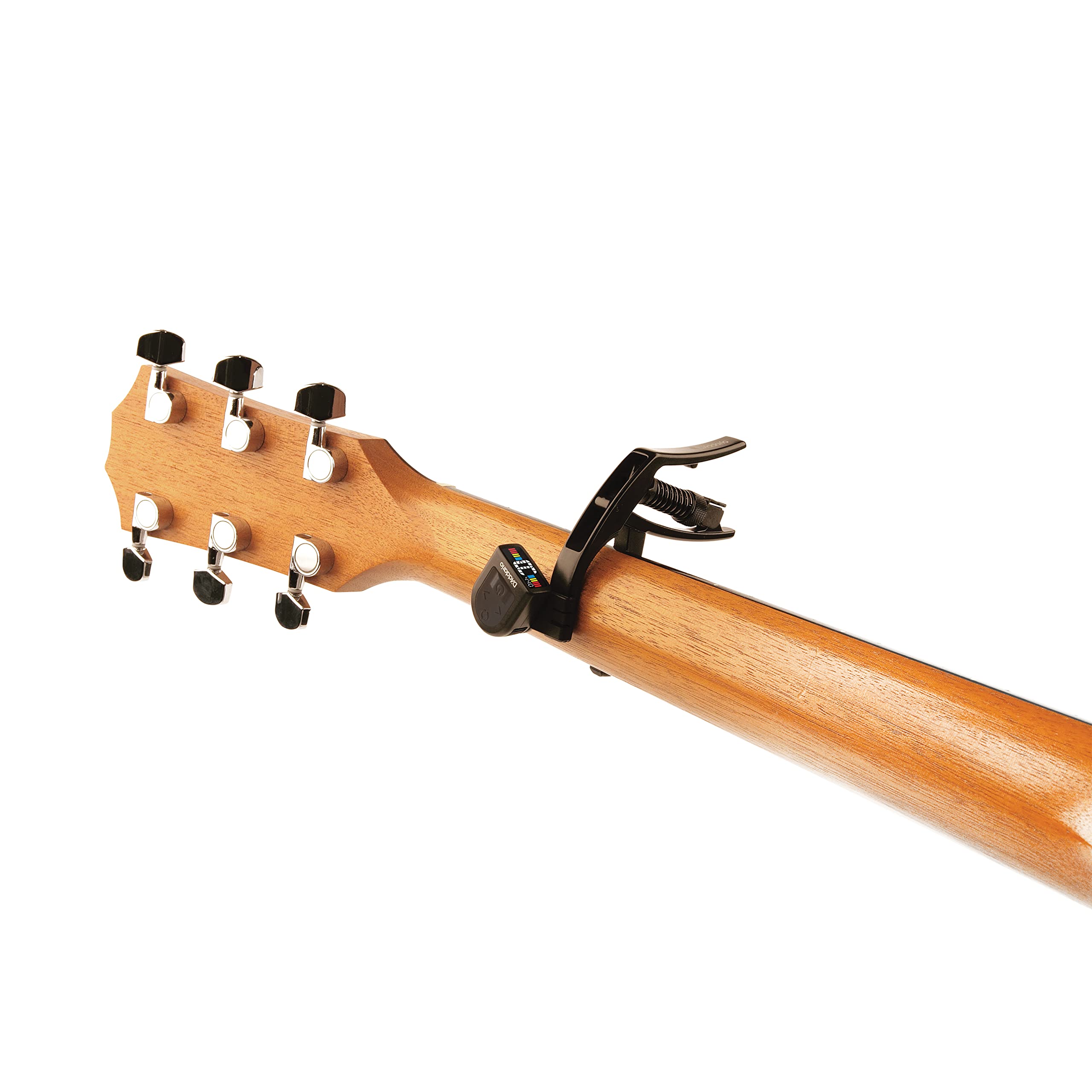 Planet Waves by D'Addario Planet Waves Guitar Capo – NS Artist - For 6-String Electric and Acoustic Guitars - Single Hand Use – Integrated Pick Holder -Black