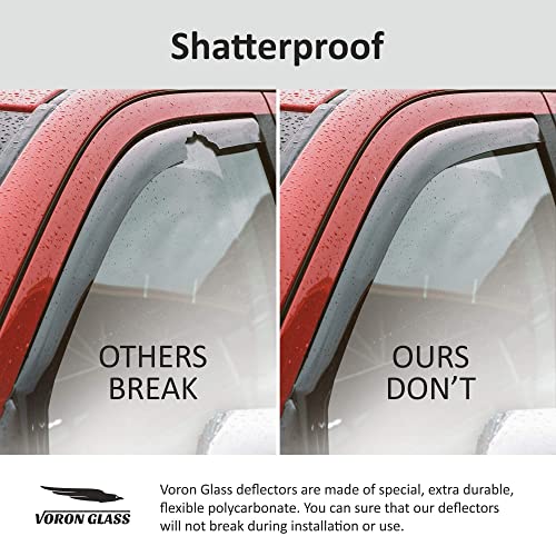 Voron Glass in-Channel Extra Durable Rain Guards for Ford F150 2015-2020 SuperCab, Window Deflectors, Vent Window Visors, 4 Pieces - 230095