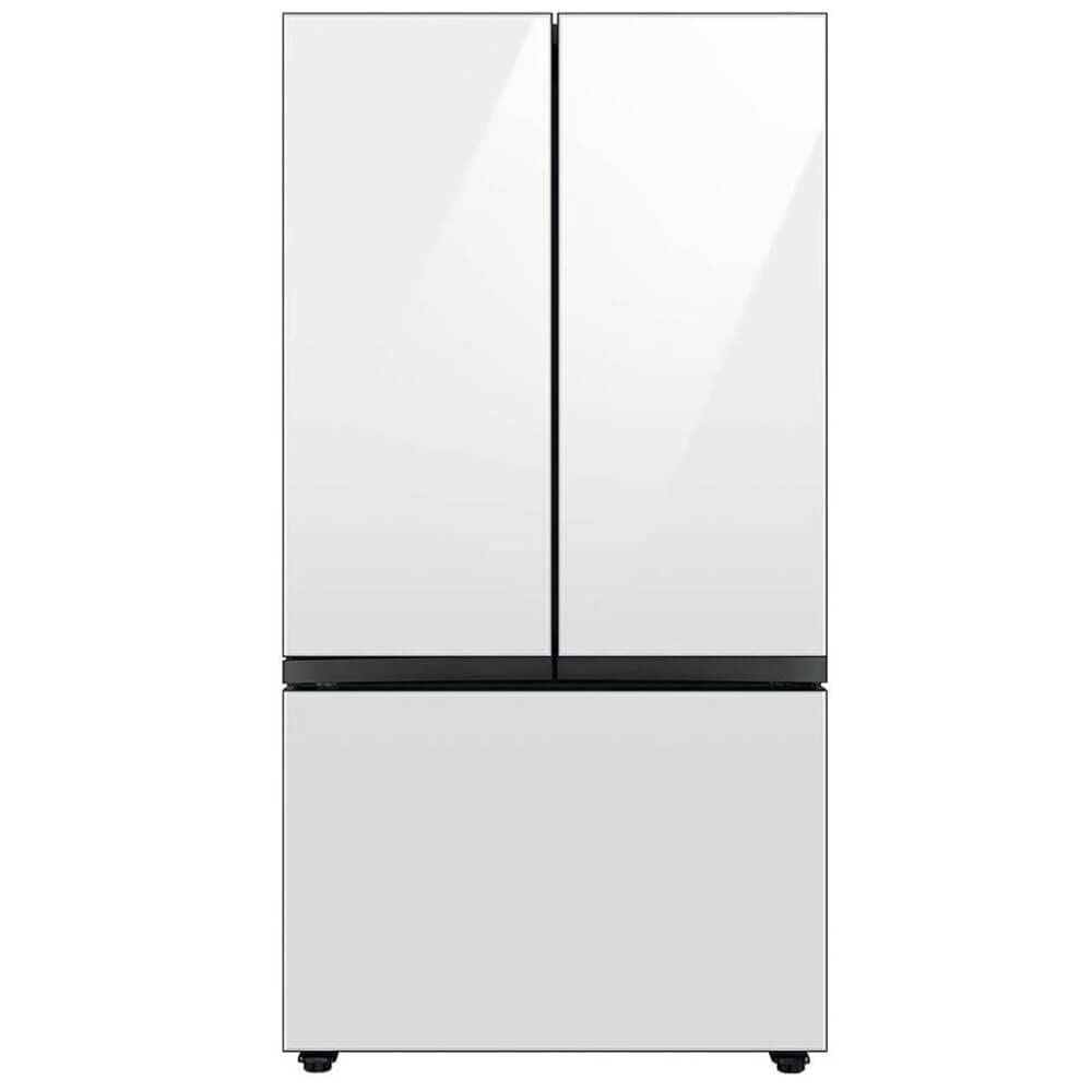 SAMSUNG RF24BB660012 24 Cu. Ft. Bespoke White Glass 3-Door French Door Counter Depth Refrigerator
