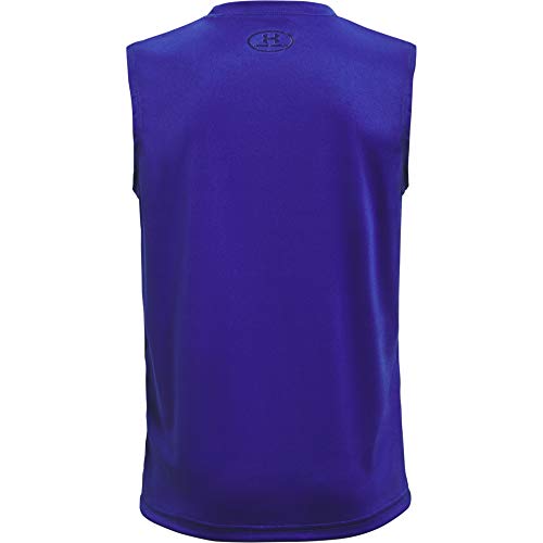 Under Armour Tech Exploded Logo Sleeveless T-shirt, Ultra Indigo/Regal, Youth X-Small