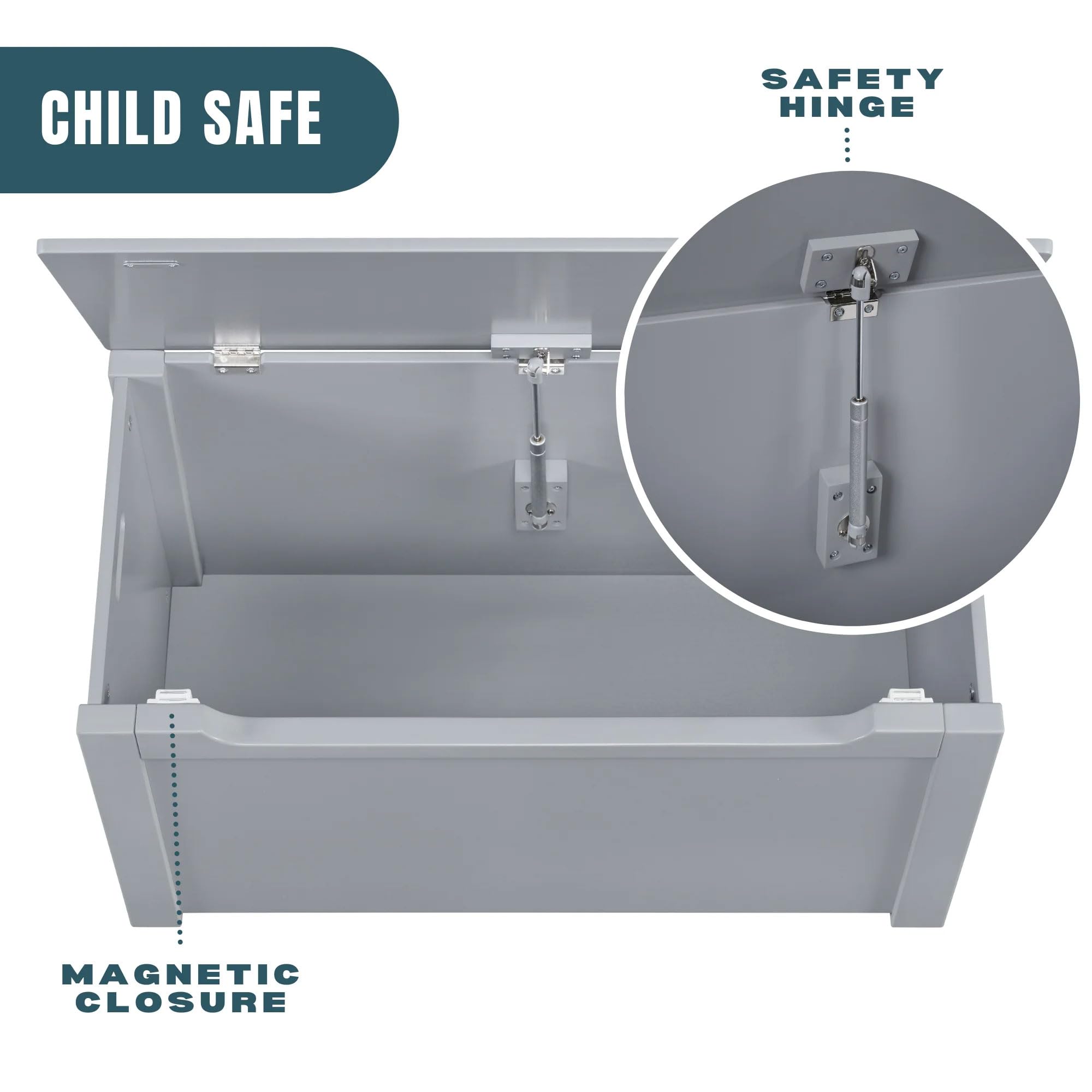 Sturdis Premium Quality Wooden Toy Box - White: Organize and Store Your Child's Toys in Style!