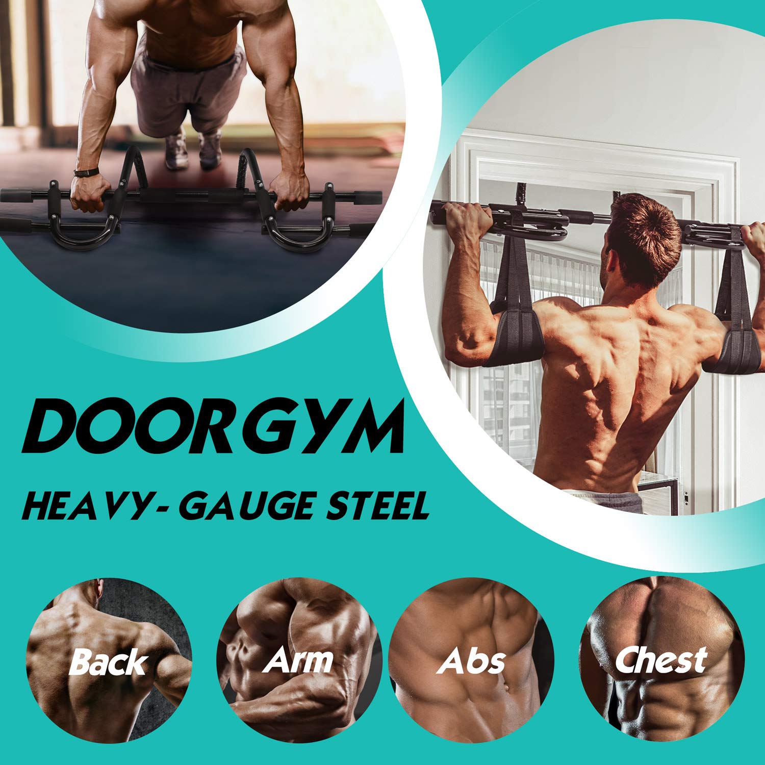 Yes4All Hanging Ab Straps for Pull Up Bar and Abdominal Training/Pull Up Straps for Abs Workout Workout/Ab straps/Ab Sling Straps - Sturdy, Safe Carabiner, Padded, All Bar Compatible