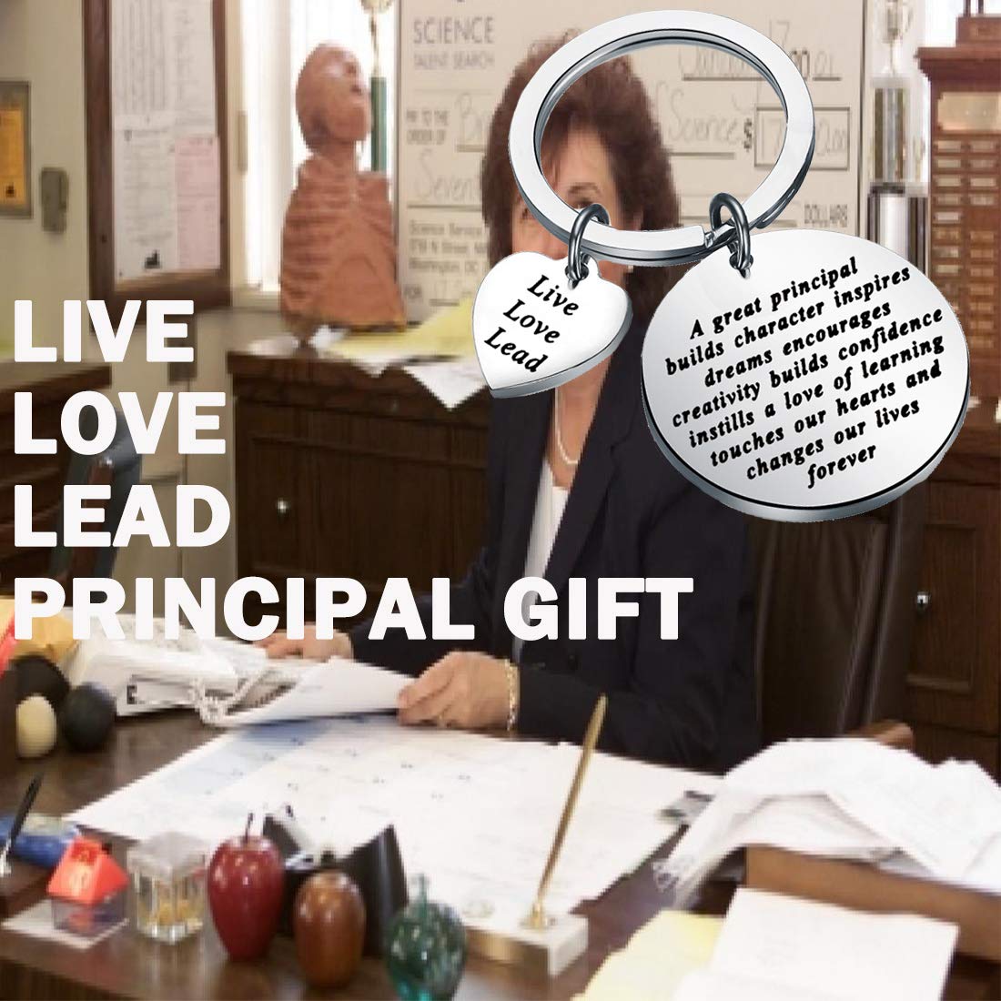 TGBJE School Principal Gift A Truly Great Principal Is Hard To Find Difficult To Part With And Impossible To Forget Keychain Retirement Gift Thank You Gift (B-Principal Keychain)