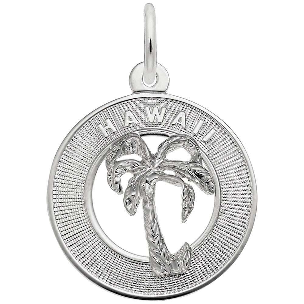 Rembrandt Charms Hawaii Palm Tree Charm, Sterling Silver