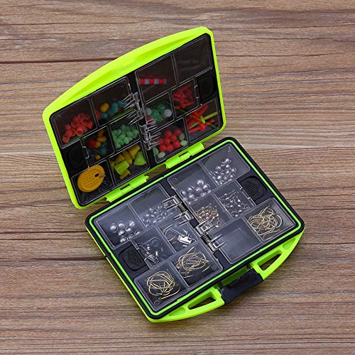 Yeuipea Fishing Tool Set, 24 Compartments Fishing Tool Set Tackle Box Full Loaded Lure Bait Hooks Sinker
