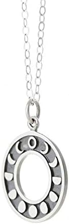 Two Cups Sterling Silver Moon Phase Necklace Sterling Silver Chain