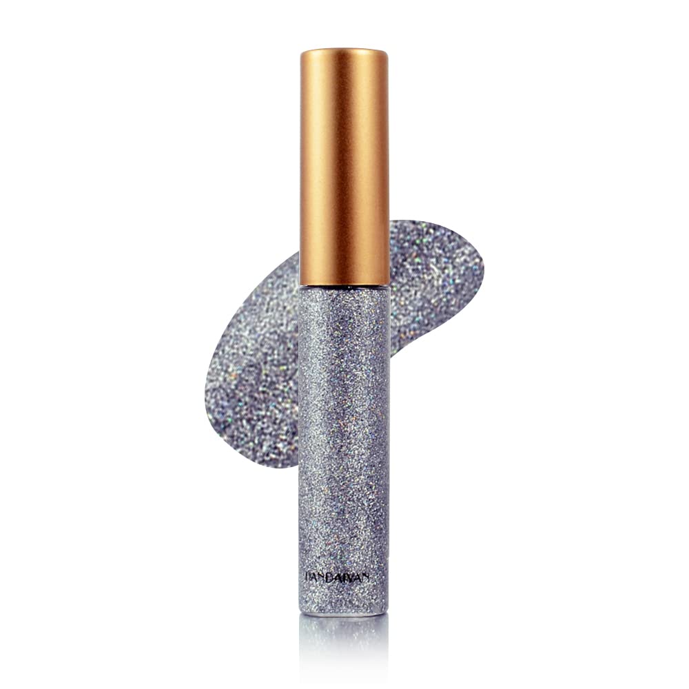 Quxunzzz Liquid Glitter Eyeshadow,Liquid Glitter Eyeliner Metallic Glitter Shimmer Eye Looks Waterproof Long Lasting Quick-Drying Sparkling Eye Shadow (03)