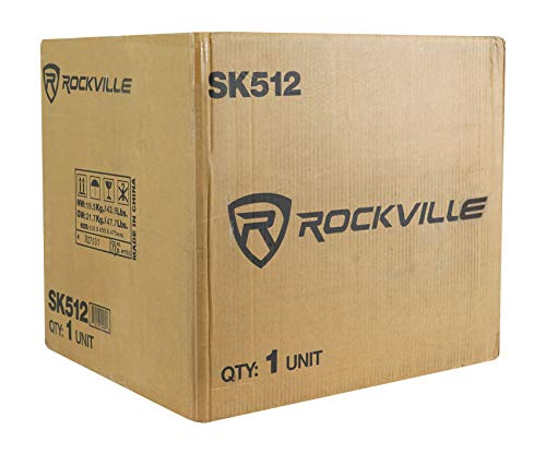Rockville SK512 PACKAGE 12" 1400w Loaded K5 Car Subwoofer Enclosure+DB11 Amp, Black