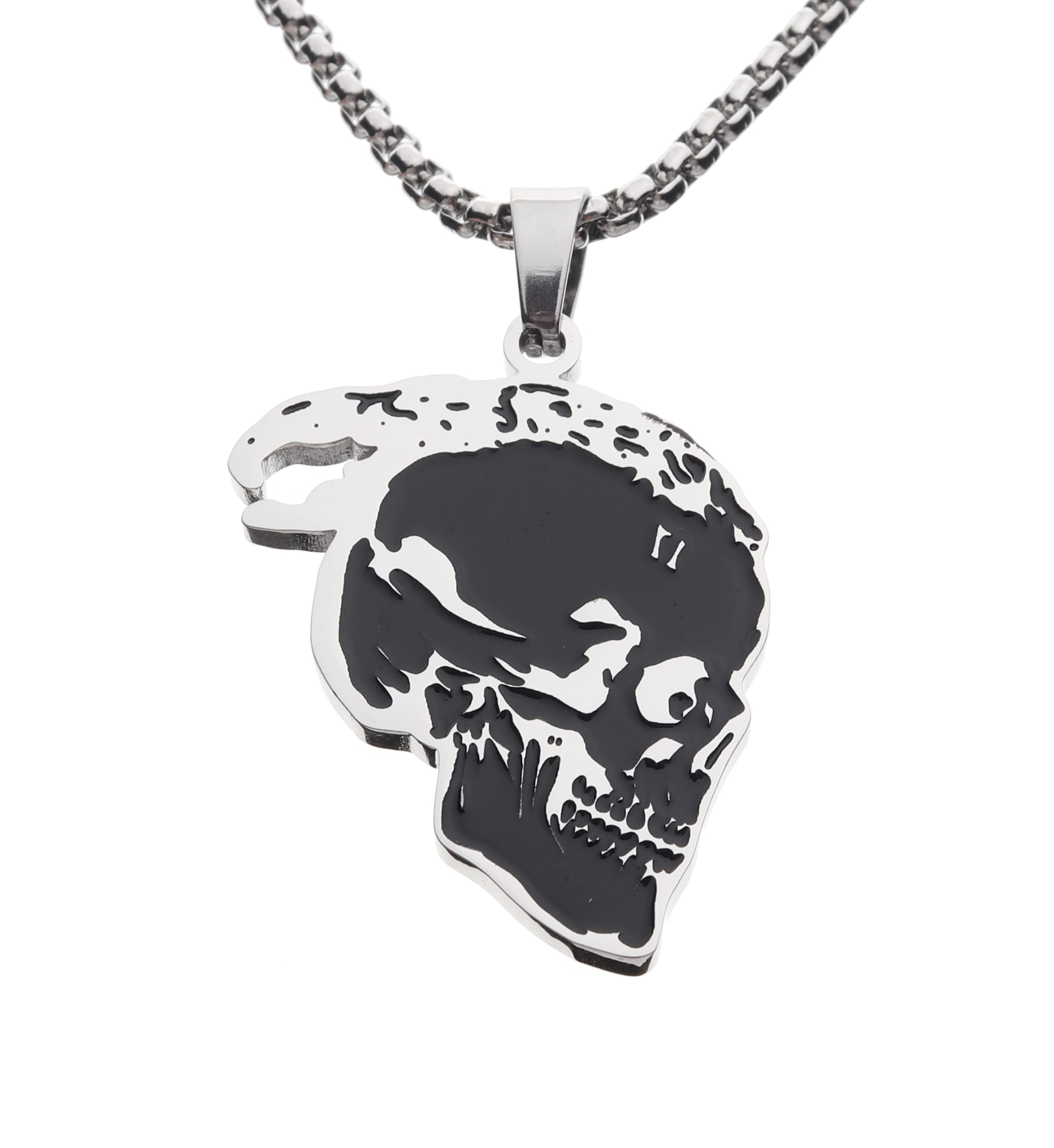 Ridetoxjx Rvg Xxx Hip Hop Rapper Pendant Chain Necklace (Skull)