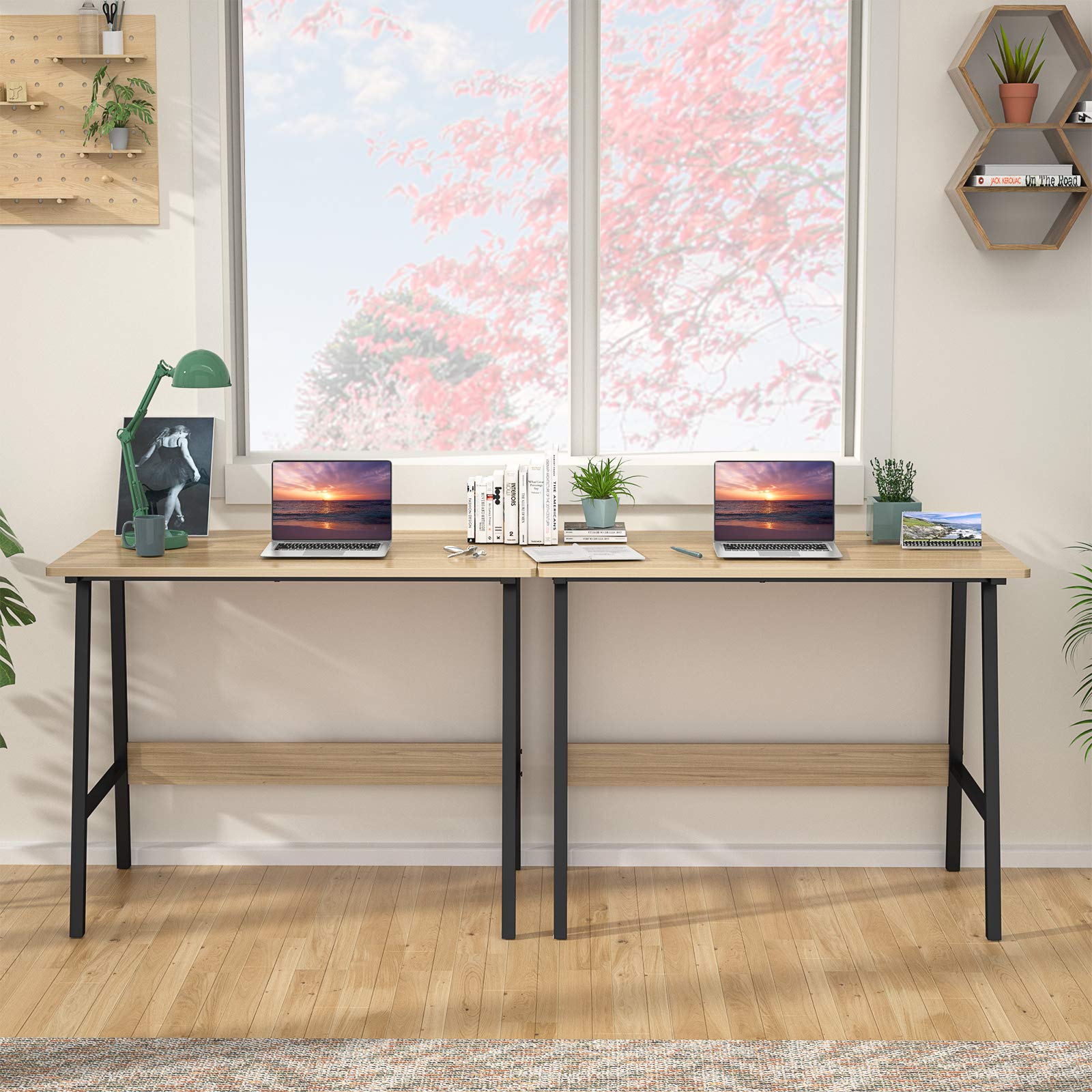 Topfurny Home Office Computer Desk (32'', Natural)