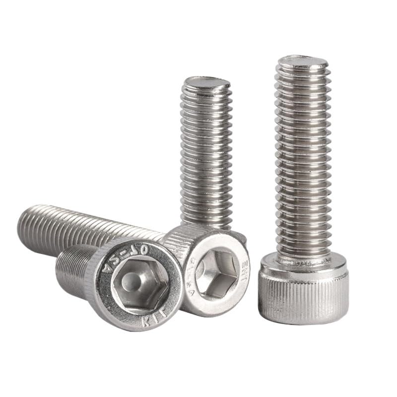 RAKTDA Hexagon Socket Screws 10pcs 201 Stainless Steel Cylindrical Head Hexagon Socket Screws Cup Head Hexagon Socket Screws Bolts (Size : M5*12)